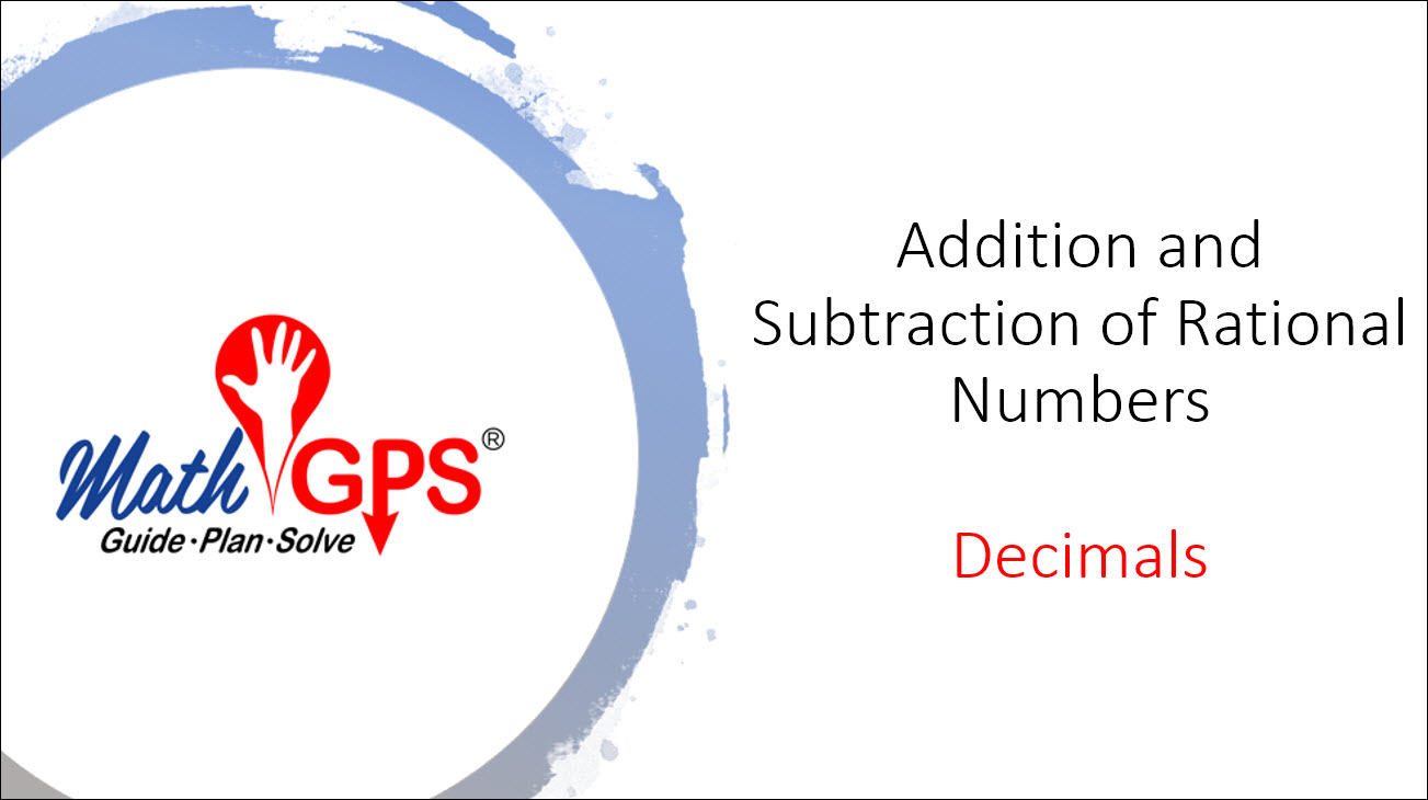 Addition And Subtraction Of Decimals Math GPS