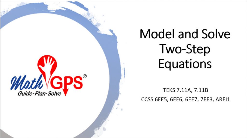 Model and Solve Two-Step Equations - Math GPS